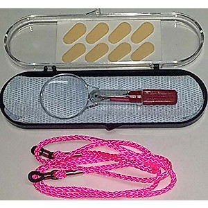 Eye Glass Repair kit with Magnifier cloth screwdriver and glasses cord