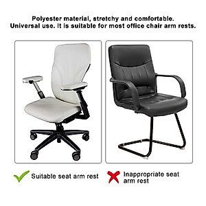 Fdit 1 Pair Removable Chair Armrest Covers Elastic Protector Office Armchair Cover (Black)