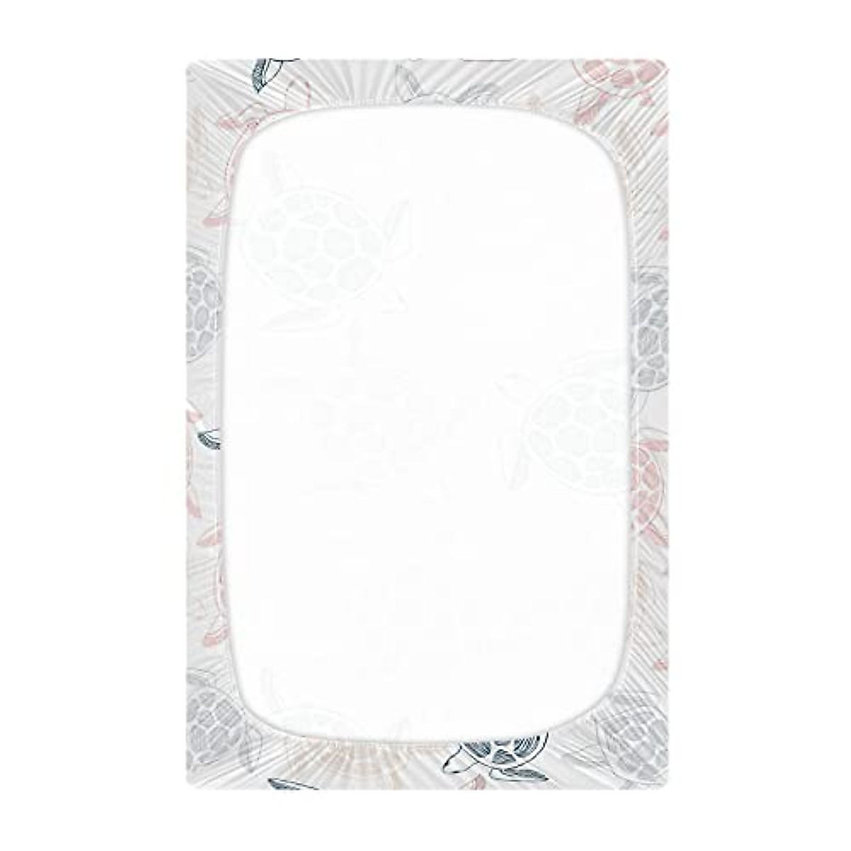 xigua Sea Turtles Fitted Crib Sheet for Girls and Boys, Soft Breathable for Standard Crib & Toddler Bed Mattress, 27 x 39 in