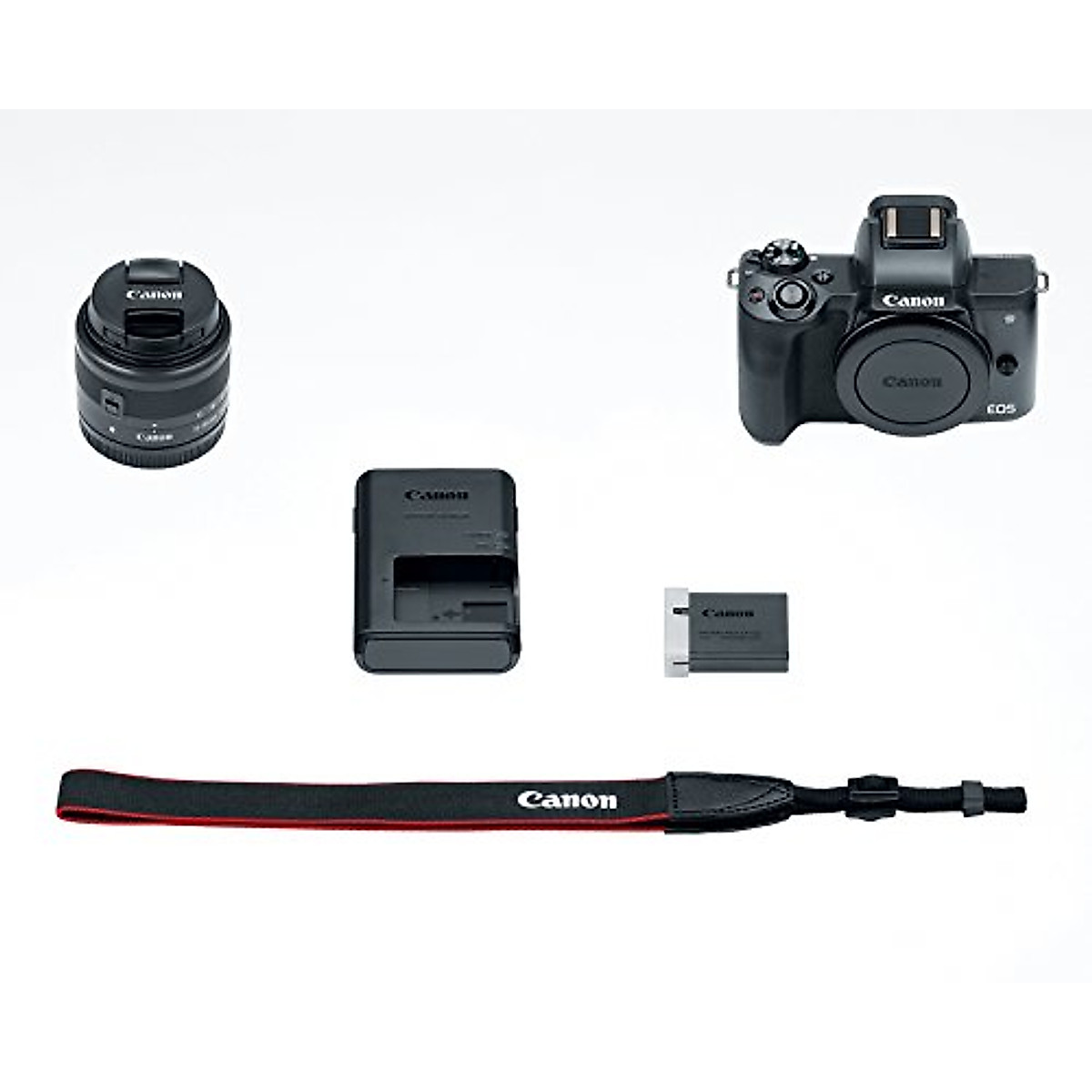 Canon EOS M50 Mirrorless Vlogging Camera Kit with EF-M 15-45mm Lens, Black