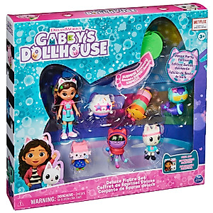 Gabby’s Dollhouse, Dance Party Theme Figure Set with a Gabby Doll, 6 Cat Toy Figures and Accessory Kids Toys for Ages 3 and up!