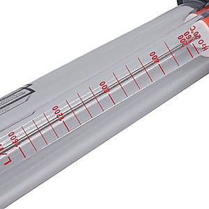 Liquid Flow Meter, Plastic Tube Water Flow Meter 160-1600LPH Liquid Flowmeter Tube Cylindrical Panel Type Flow Meter for Measuring Rate of Liquid Medium