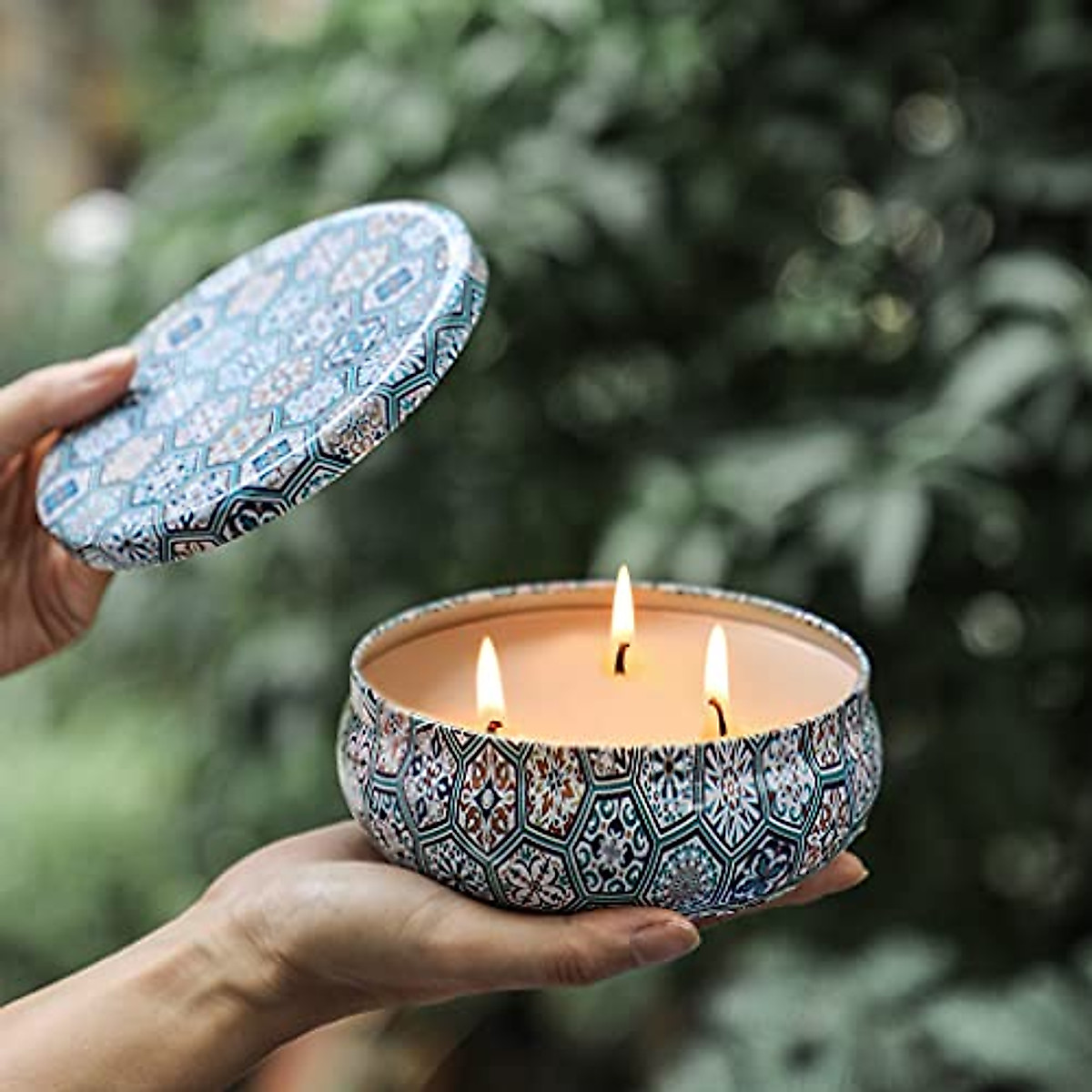 Citronella Candles Outdoor Set 4 x12oz Decorative Large Citronella Candles Outdoor Candles