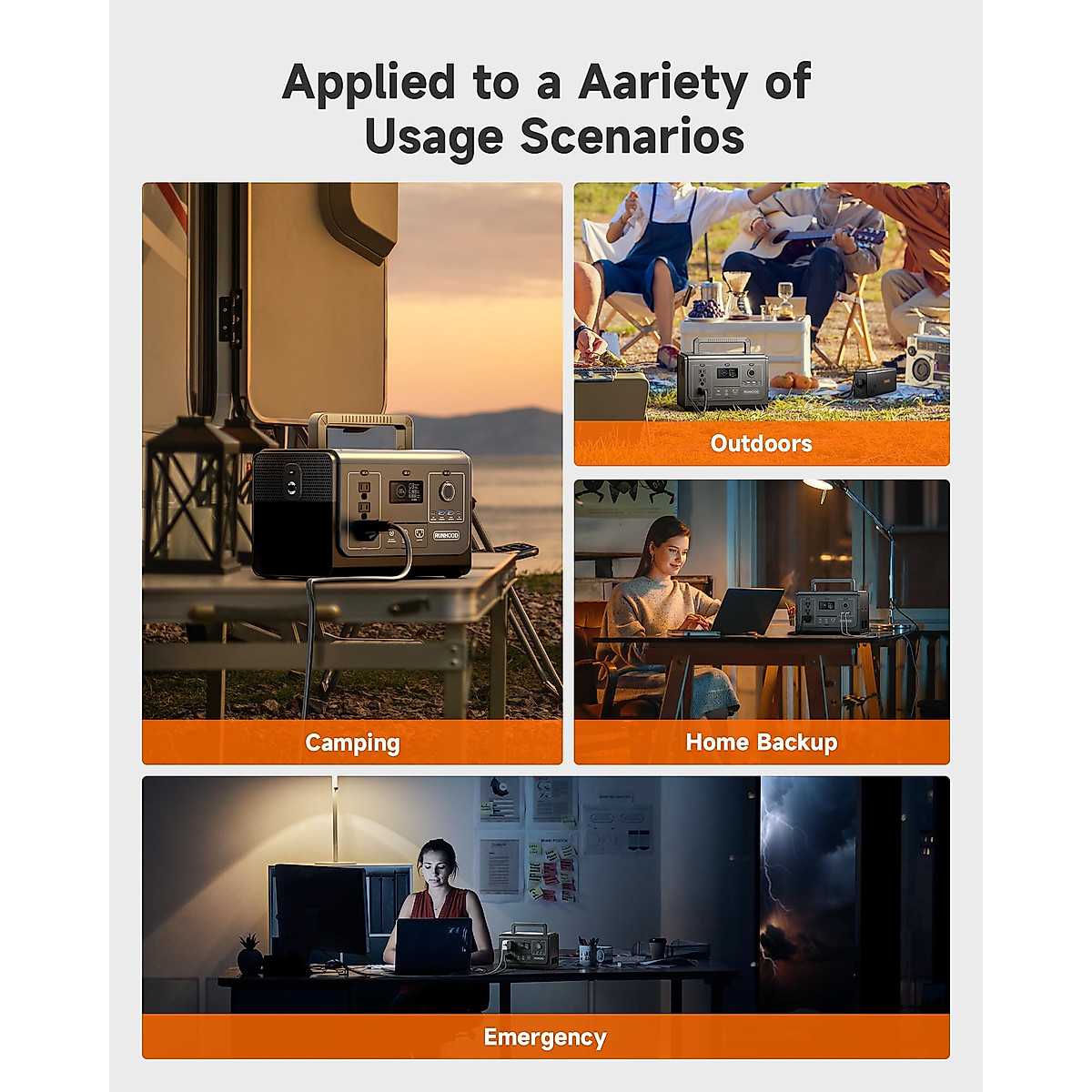 RUNHOOD Solar Generator Rallye 1200 Pro With Carrying Case Bag, 1296Wh Portable Power Station Swappable&Replaceable Batteries, 3X1200W(Peak 2400W) AC oulets for Outdoors Camping/RVs/CPAP/Home