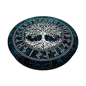 Celtic Tree of Life, Runes, Viking, Yggdrasil, Nordic Symbol PopSockets Swappable PopGrip