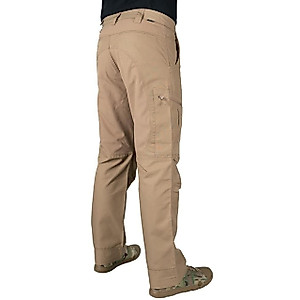 LAPG Men's Atlas Stretch Tactical Cargo Pants, Durable & Lightweight Ripstop Work Pants, Outdoor Hiking Pants for Men - Navy - 36 x 34