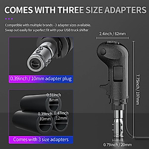 TOCiTAA USB Truck Simulator Shifter, Gearshift Knob for ATS & ETS2 - Compatible with Logitech G29 G27 G25 G920, Thrustmaster TH8A and Fanatec SQ - PC Racing Shifter