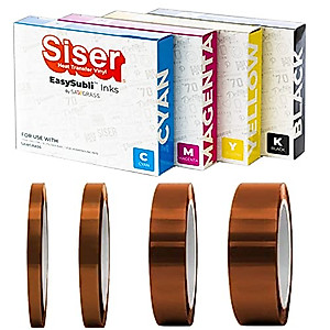 Sawgrass Easysubli CMYK Ink Set SG500 & SG1000 with Bonus 4 Rolls of ProSub Heat Resistant Tape