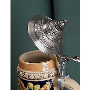 HAUCOZE Beer Stein Mug German Eagle Drinking Stanley Viking Tankard with Petwer Lid for Birthday Gifts Men Father Husband 0.8 Liter