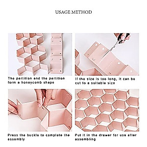 Mogril Drawer Divider For Underwear, Socks Storage Rack Jewelry Belt Sundries Cosmetic Storage Box(White)