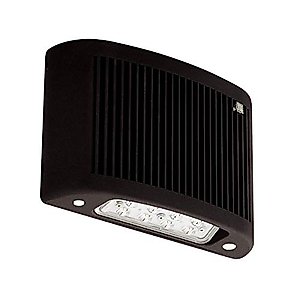 The Lighting Source LED Emergency Wall Pack with Photocell and Battery Backup - Black Finish