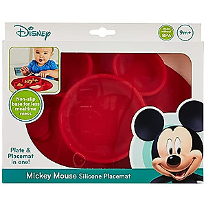 The First Years Disney Mickey Mouse Silicone Place-mat, Red (Pack of 3)