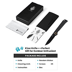 Kizer Begleiter 2 Pocket Folding Knife Black Micarta Handle, 154CM Blade EDC Knife V4458.2bc2