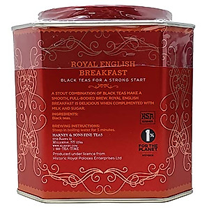 Harney & Sons Historic Royal Palaces Black Tea Collection Set of 3 - Victorian London Fog, Royal English Breakfast, & Earl Grey Imperial