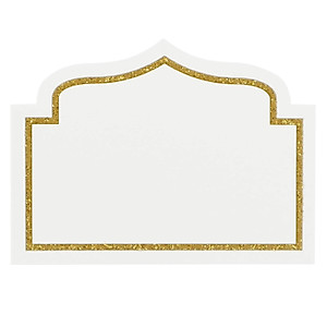 Celebrate It Table Name Tent Place Cards, Gold Glitter