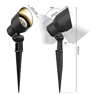 Malibu 8Pack Low Voltage Landscape Lights, 20 watts Outdoor Spotlight Weatherproof Flood Lights 145 Lumens Halogen Lighting 2800K Warm White Light for Garden, Yard, Pathway, Driveway Lighting