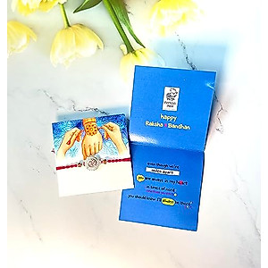 Eximious India Set of 5 Rakhi For Brother With Card Metal Pendant For Raksha Bandhan Designer Rakhi Thread for Bhaiya (Set of 5-2)