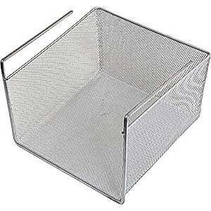 YBM Home Storage Bin, Under Shelf Basket, Silver (1, Medium 5.5x9.5x10) #1614