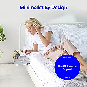 BedShelfie Bedside Shelf for Bunk Bed - College Dorm Room Essentials, Loft Bed Accessories, Clip On Nightstand Snack Organizer, Floating Bed Side Table Tray Shelfie Storage - Wood Black Cup Holder