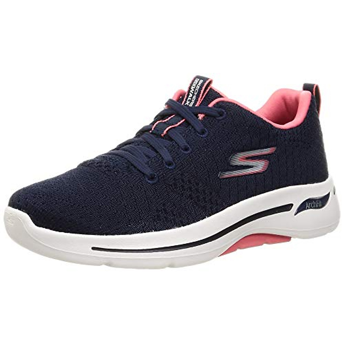 Skechers Women's Go Walk Arch Fit-Unify Sneaker, Navy/Coral, 8.5