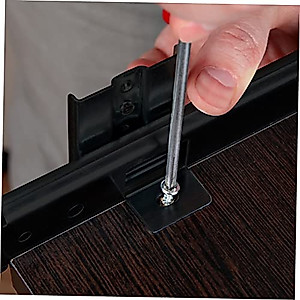 Tofficu 1 Pair Keyboard Rails Plastic Pallet Computer Desk Accessories PC Keyboard Drawer Slides Bearing Keyboard Tray Slide Rail Under Desk Tray Keyboard Rack Computer Drawer Tray Ball