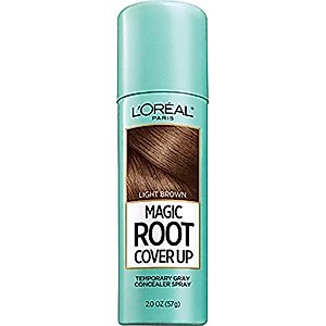 L'Oreal Paris Hair Color Root Cover Up Temporary Gray Concealer Spray, Light Brown, 2 Ounce