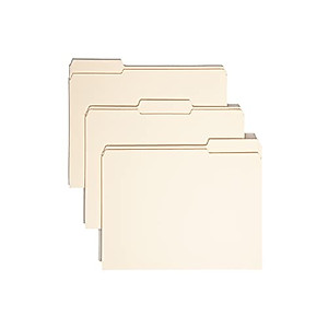 Smead File Folder, Reinforced 1/3-Cut Tab, 1-1/2" Expansion, Letter Size, Manila, 50 Per Box (10405)