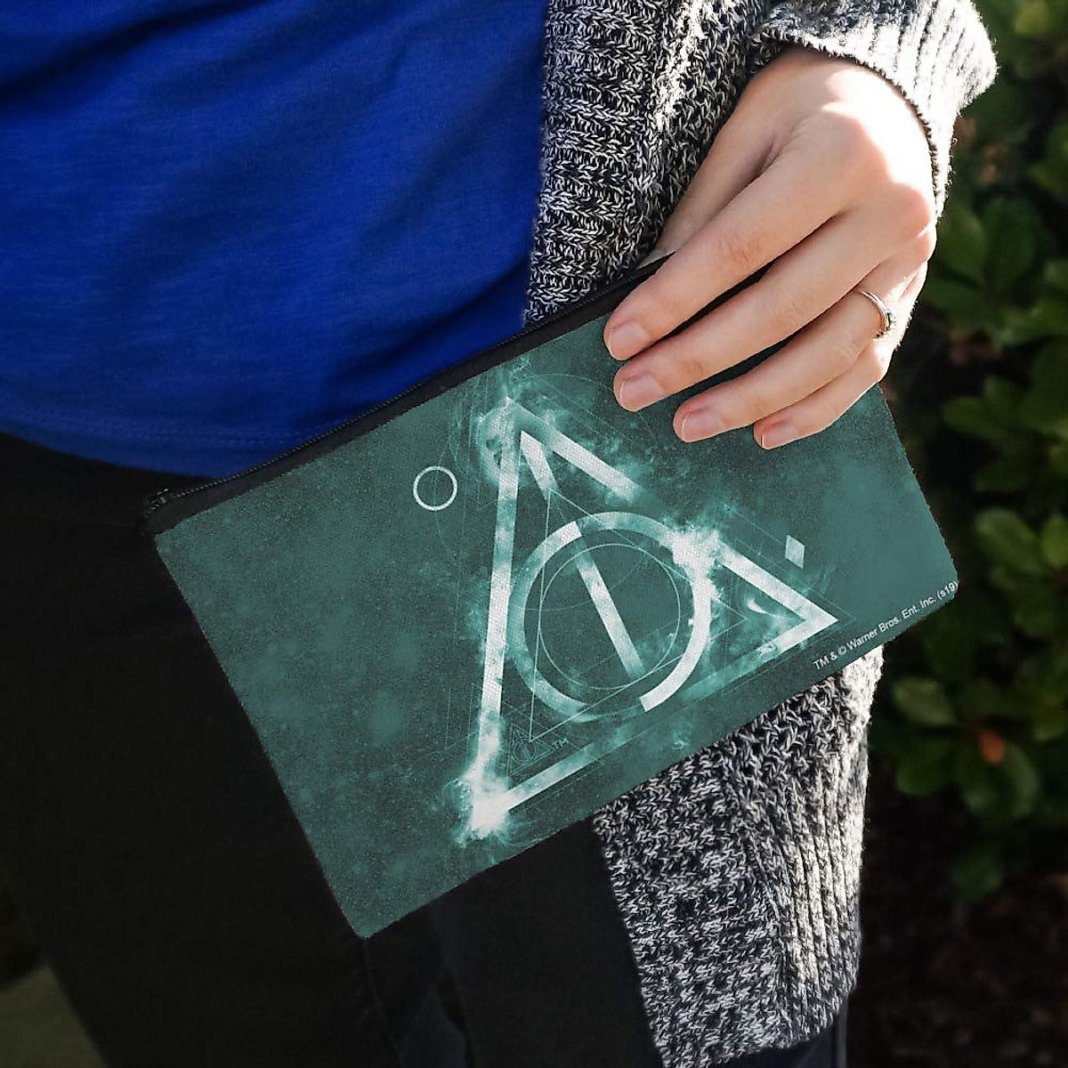 Harry Potter Deathly Hallows Logo Pencil Pen Organizer Zipper Pouch Case
