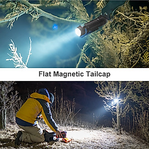 OLIGHT Baton3 Premium Edition 1200 Lumens Compact LED Flashlight Powered by a Single Rechargeable Battery, with Charging Box, Black