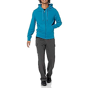 Amazon Essentials Men's Cargo Fleece Sweatpant, Charcoal Heather, Large