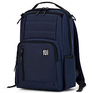 FUL Tactics Collection 15 Inch Laptop Backpack, Phantom Padded Computer Bag for Commute or Travel, Navy