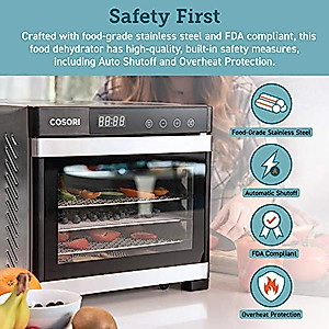 COSORI Premium Stainless Steel Food Dehydrator Machine Trays, Stainless Steel Trays for Dehydrator CP267-FD for Jerky,Meat,Beef,Fruit,Vegetable, 2pack