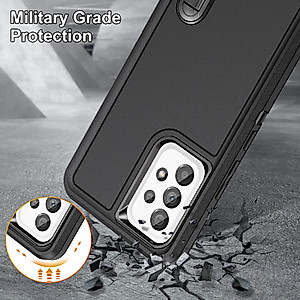 IDweel for Galaxy A53 5G Case with Build-in Kickstand(2022), Heavy Duty Protection Shockproof Anti-Scratch Rugged Slim Fit Protective Durable Case Hard Cover for Samsung Galaxcy A53 5G 6.5 Inch,Black