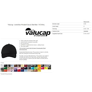 Classic Dad Cap VC300A / Custom Hats/Embroidery Hats/Monogram Hats (Black)