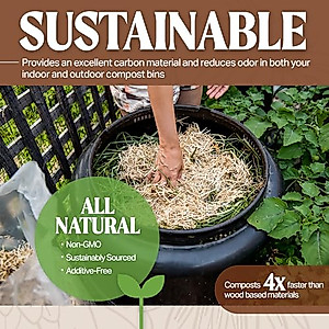 HealthiStraw GardenStraw, 3 cu ft, All-Natural Mulch for Vibrant Gardens, Vegetables Lawn Seeding - Water-Conserving, Weed-Suppressing Wheat Straw - Sustainably Sourced, Thoroughly Cleaned