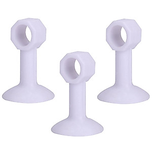 3PCS Premium MILEQEE Door Handle Stopper for Door Wall Protector, Door Knob Silencers, Silicone Noise Stoppers for Slamming Doors, Soft Sound Dampening Doorstop Bumpers, Quiet Catch Suction Cup White