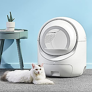 Self- Cleaning Cat Litter Box,Large Automatic Cat Litter Box for Multiple Cats,Suitable for All Kinds of Cat Litter, Odor Removal , App Control, Smart Health Monitor,Support 5g&2.4g WiFi