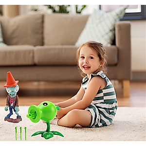 JHESAO 2 PCS Plants and Zombies Toys Action Figures Zombies PVZ Toys Set 1 2 Series Great Gifts for Kids and Fans,Birthday and Christmas Party