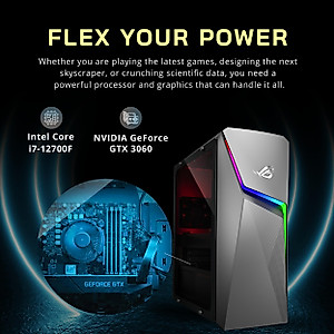 ASUS ROG Gaming Desktop, Intel Core i5-11400F Processor, 16GB DDR4 RAM, 512GB PCIe SSD, NVIDIA GeForce GTX 1660TI 6GB DDR6, WiFi 6, Win 11, Grey, 32GB Hotface USB Card