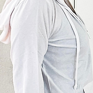 Women's Active Casual Thin Cotton Zip Up Hoodie Jacket, Charcoal Grey, Medium, 1 Piece