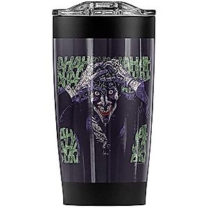 Logovision Batman Joker Insanity Stainless Steel Tumbler 20 oz Coffee Travel Mug/Cup, Vacuum Insulated & Double Wall with Leakproof Sliding Lid | Great for Hot Drinks and Cold Beverages