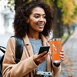 Personalized Tumbler with Engraved Name - 21 Designs Double Wall Insulated with Slider Lid 20oz Coffee Tumbler- Personalized Gift for Birthday Christmas for Men Women