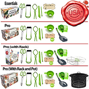Supa Ant Canning Supplies - USA Assembled & Certified Food Grade Stainless Steel Canning tools - Canning set/pickling kit for beginners - Canning kit includes extra wide mouth funnel for mason jars