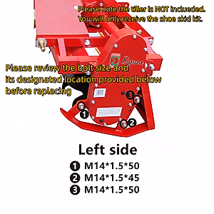 Right & Left Hand Skid Shoe Kit Replaces King Kutter 505057 505050 for Rural King Country Way Sigma 4FT 48” 5FT 60” 6FT 72” 7FT 84” Rotary Tiller for ASC Rotary Tiller 77709 77710 77711