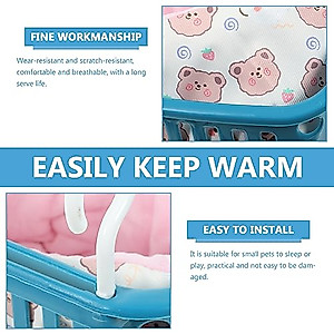 PATKAW Hamster Hammock Small Rat Hammock Winter Warm Hanging Basket Bed with Removable Cushion Blanket Hamster Cage Accessories for Guinea Pig Chinchilla Ferret Hamster Hanging Hammock