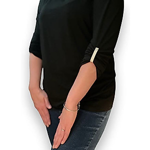 Nani Shirt Clips: Magnetic Shirt Accessories, Clothing Cinch Clips, T-Shirt Clips, 1 Pair (2 Clips) (Black)