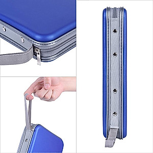 alavisxf xx CD Holder, 72 Capacity CD/DVD Case Holder Portable Wallet Storage Organizer Hard Plastic Protective Storage Holder for Car Travel(72 Capacity, Blue 72)