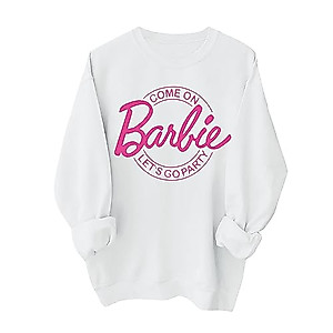 wkind olades Come On Let's Go Party Sweatshirt Women Trendy Girls Shirt Cute Bachelorette Pullover Fall Casual Tops