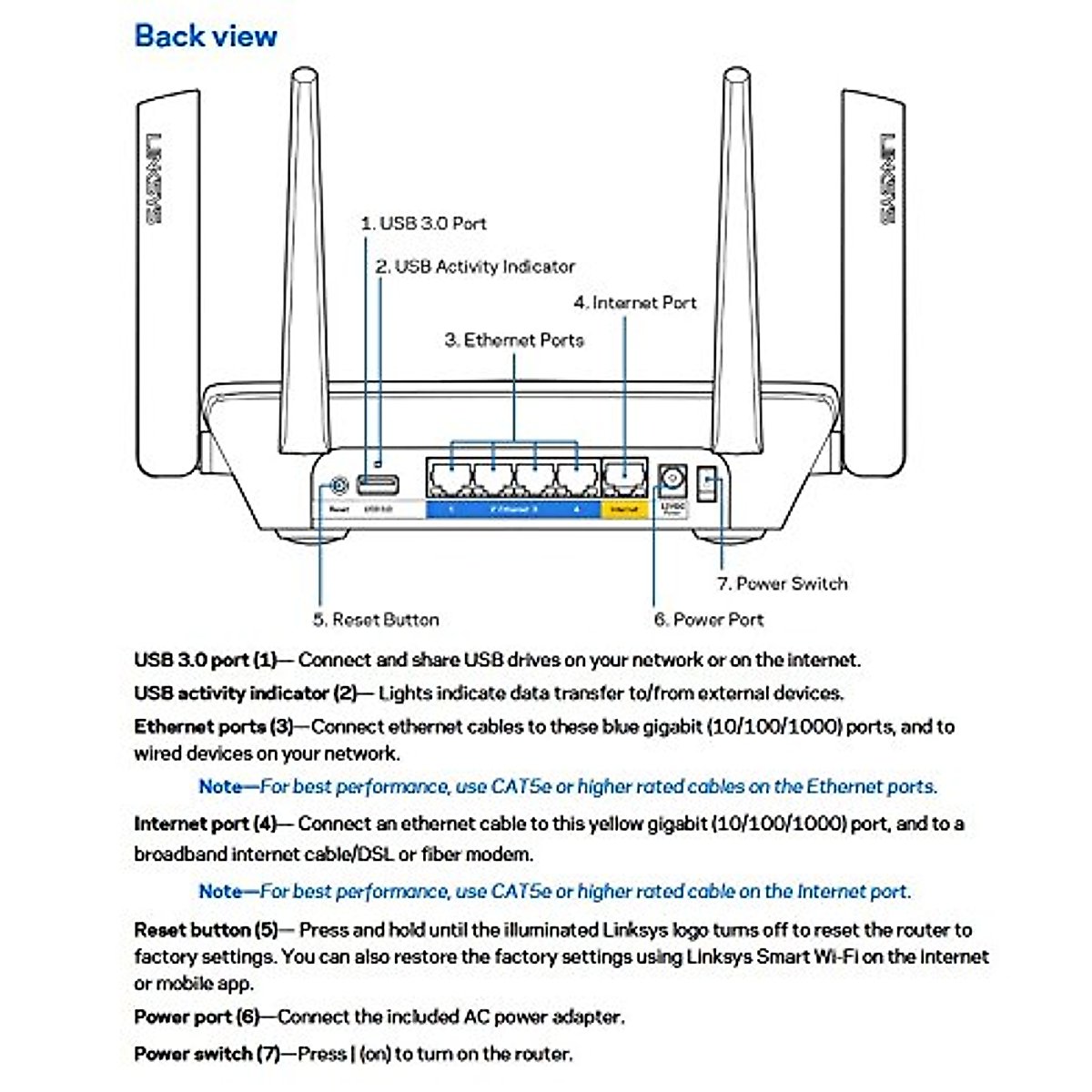 Linksys EA8300 Max-Stream: AC2200 Tri-Band Wi-Fi Router for Wireless Home Network, Uninterrupted Gaming and Streaming, MU-MIMO (Black)