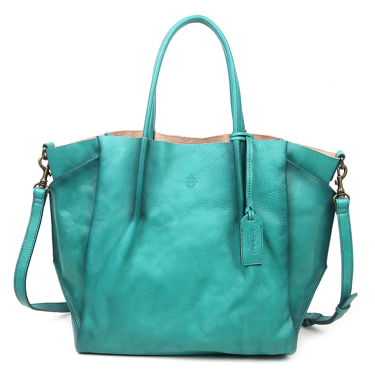 OLD TREND Genuine Leather Sprout Land Tote Bag (Aqua Ombre)